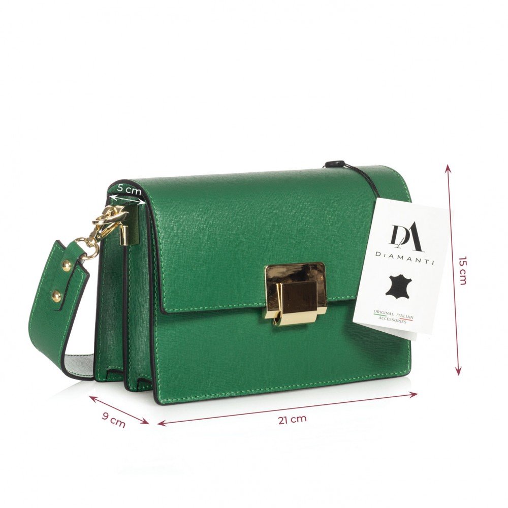 Geanta dama de umar din piele naturala DiAmanti Sara Verde